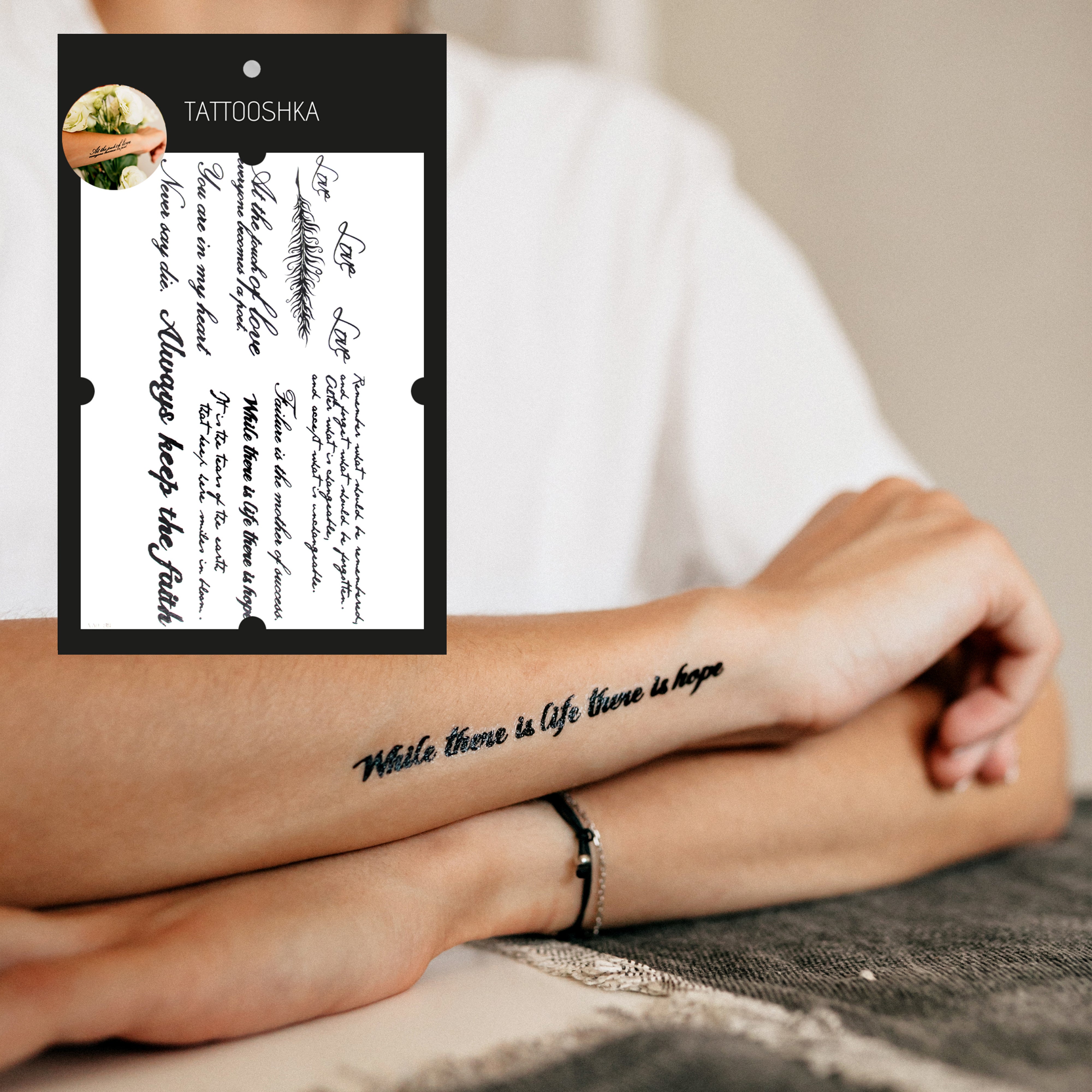 10+ inscriptions (LH-067) | Tattooshka USA Temporary Tattoos and 3D ...